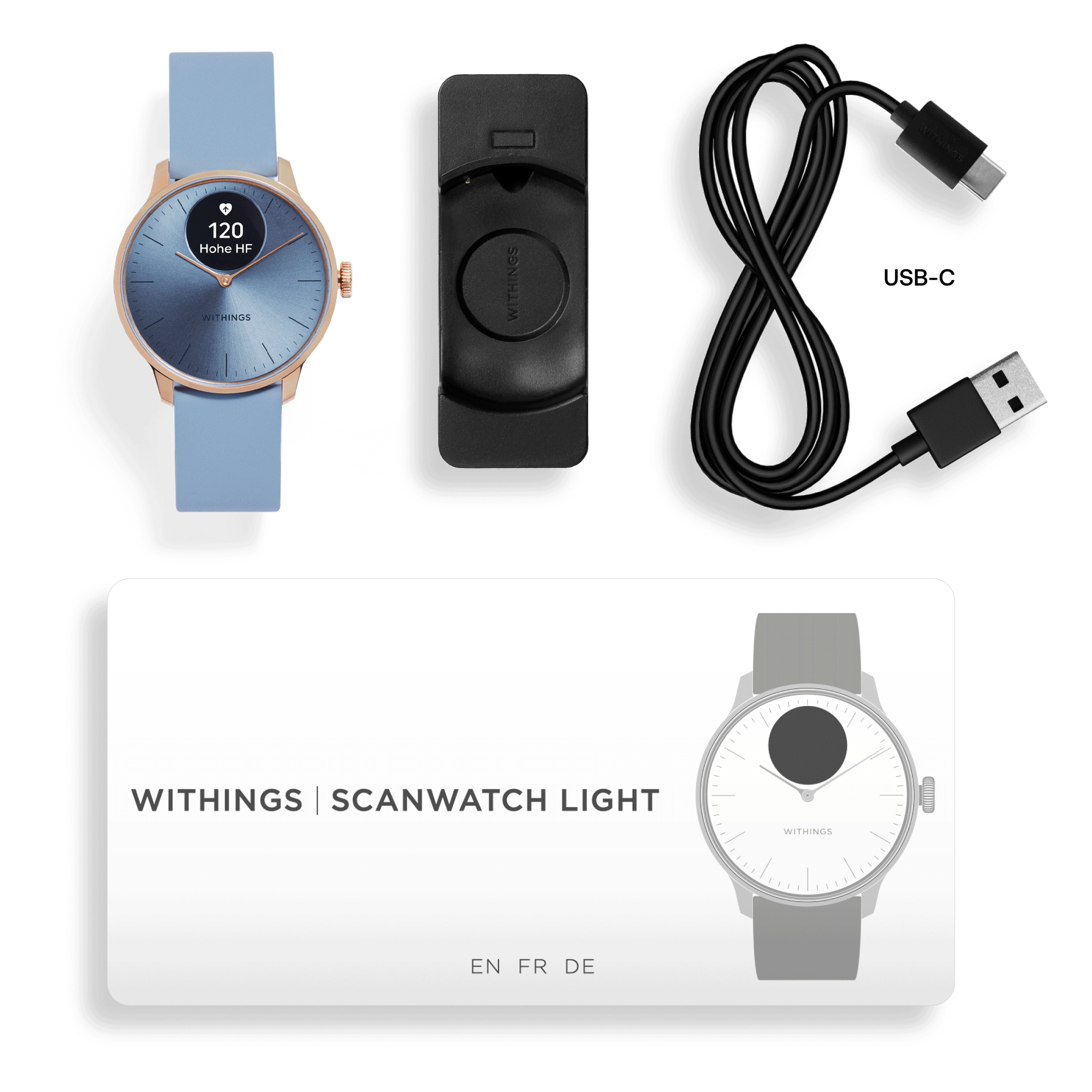 Withings Scanwatch Light - 37mm Blue – The Magpie